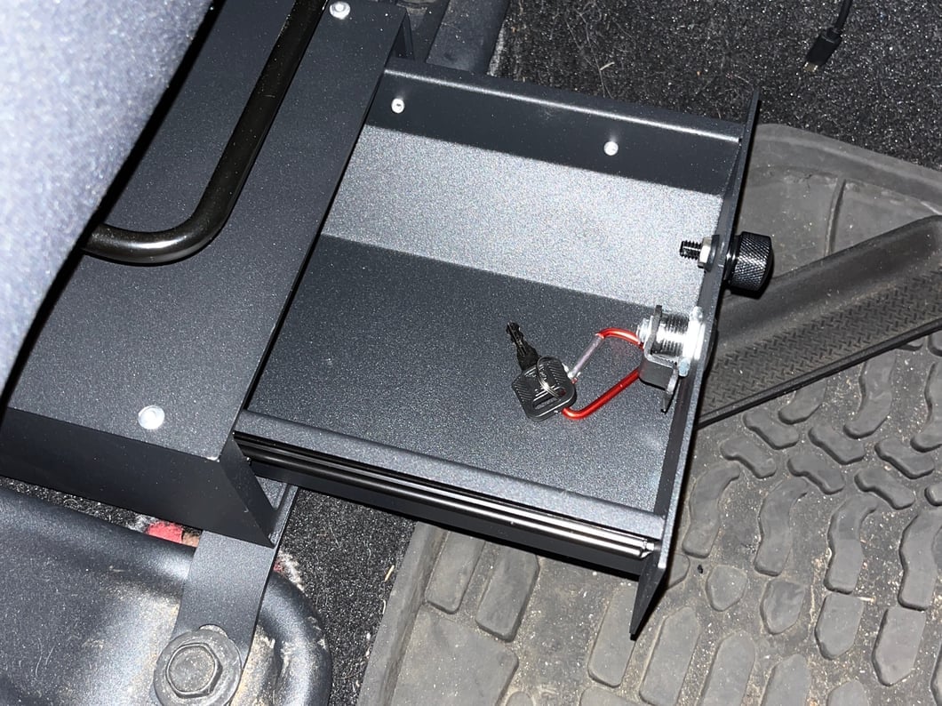 RedRock Under Seat Storage Lock Box; Passenger Side (07-10 Jeep ...