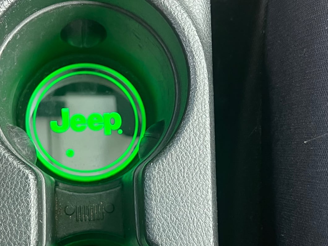 Jeep Licensed by RedRock Color Changing LED Cup Holder with Jeep Logo 07 25 Jeep Wrangler JK JL RedRock